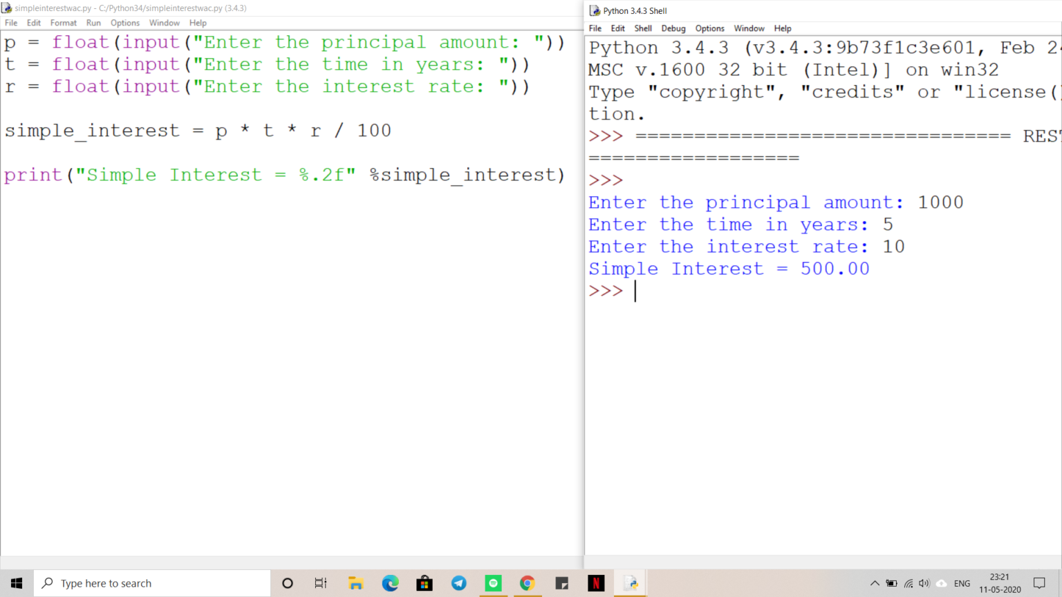 Simple Interest In Python Learn Python What After College